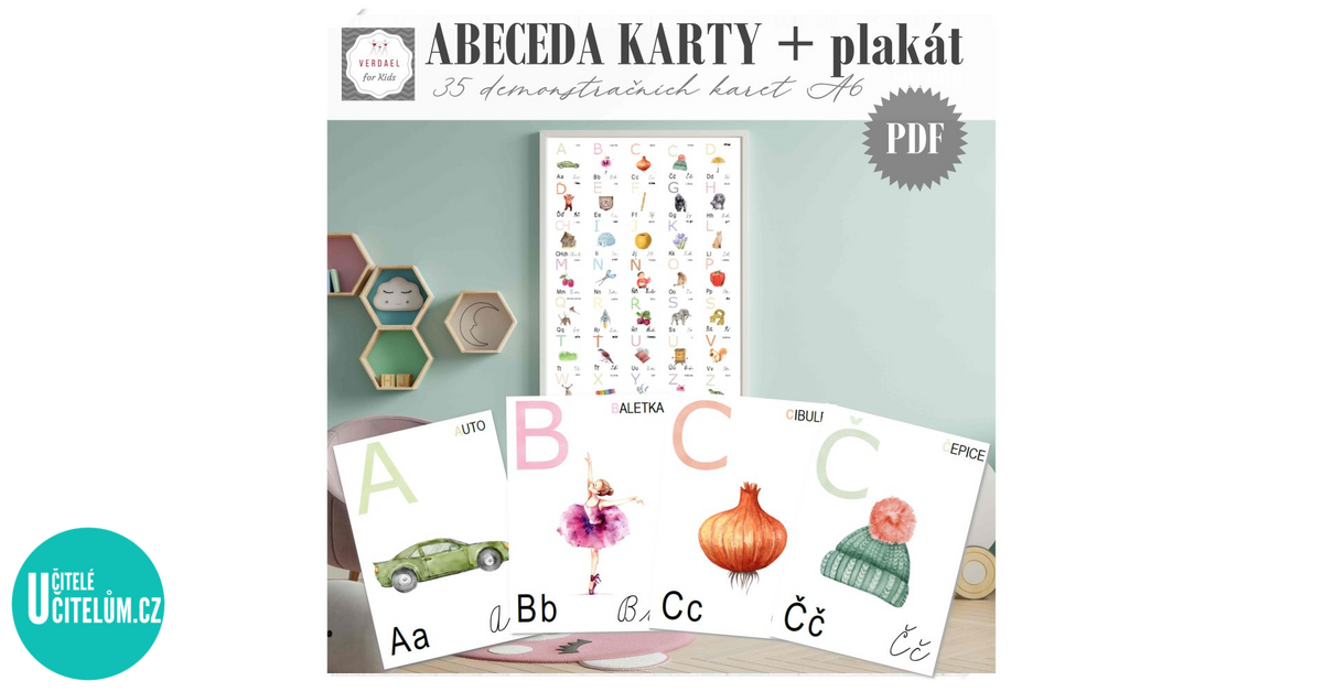 DEMONSTRAČNÍ KARTY ABECEDA + PLAKÁT A3 - Český jazyk | UčiteléUčitelům.cz